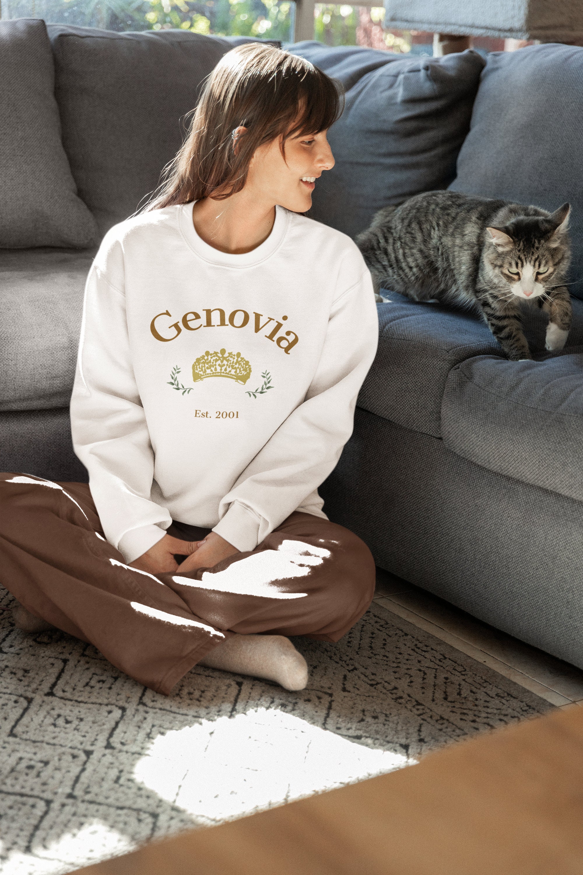 GENOVIA PRINCESS DIARIES Inspired Crewneck, Princess Diaries Genovia ...