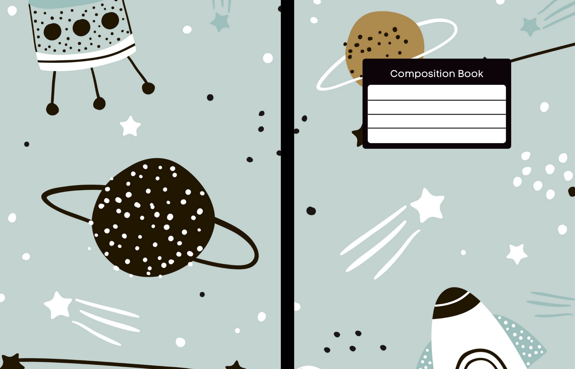 Space Composition Book- KDP Template- Digital Book Cover- Book Cover ...