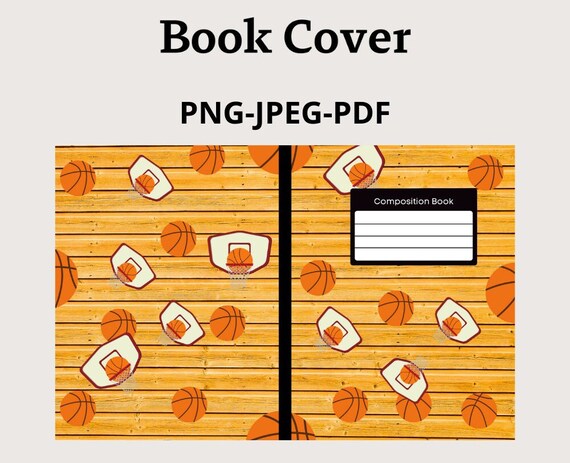 Basketball Composition Book Book Cover Template KDP Cover - Etsy