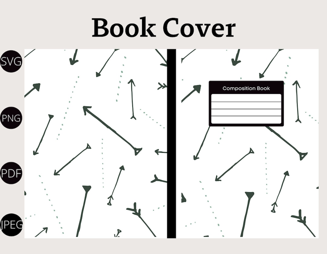 Composition Notebook Template Editable Book Cover Kdp - Etsy