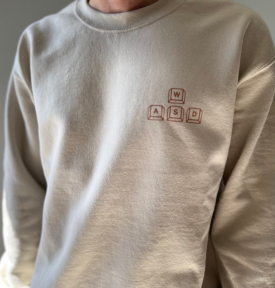 WASD Gamer Sweatshirt - Minimalist PC Gaming Crewneck - Etsy