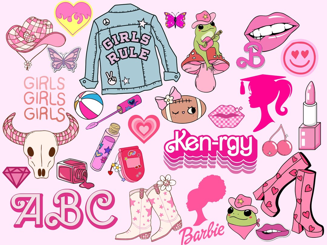 440 Pink Girly SVG PNG Clipart Files Girl Elements for DIY, Shirt ...