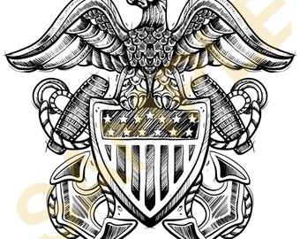 Us Navy Crest - Etsy