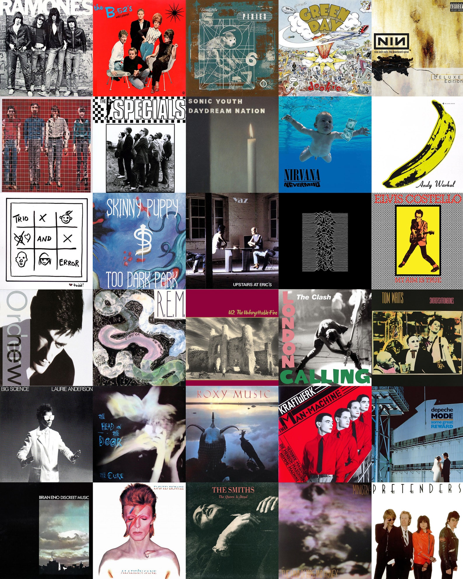 Alternative Rock Vinyl Album Cover Poster, Music Wall Art Print ...