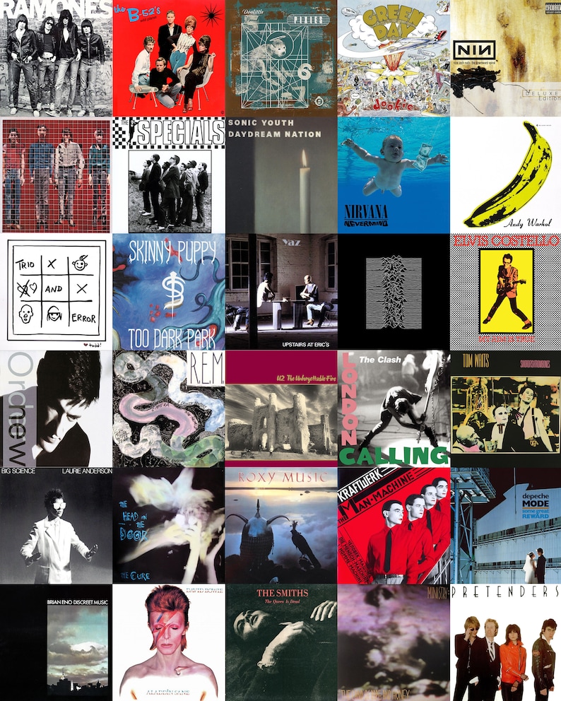 Alternative Rock Vinyl Album Cover Poster, Music Wall Art Print ...