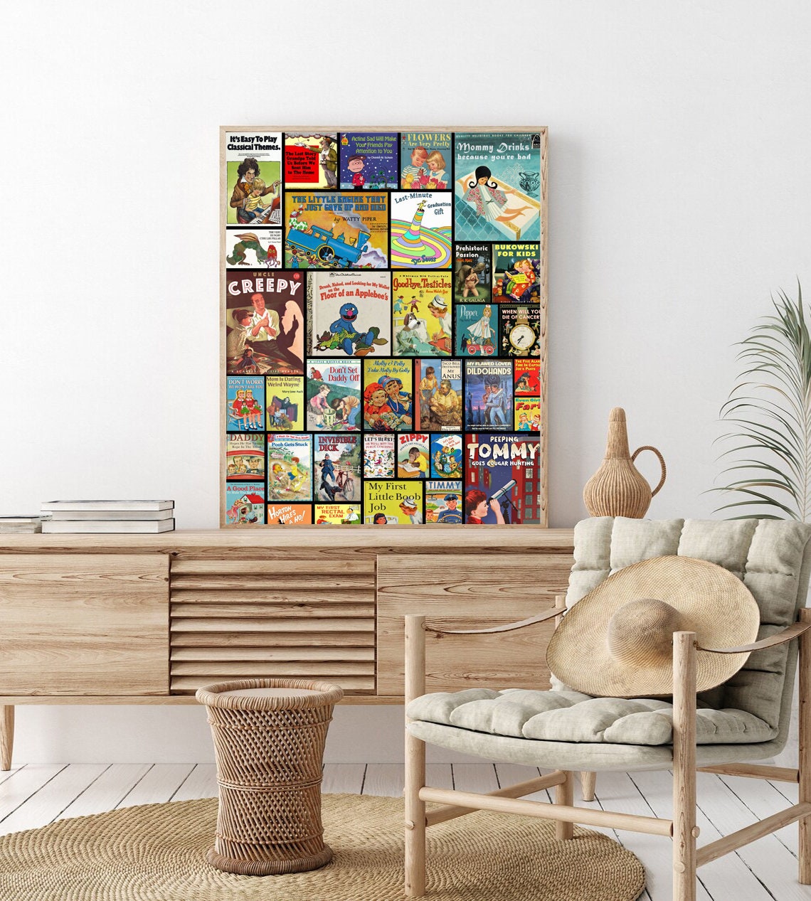 Bad Book Covers Poster, Retro Wall Art Print, Instant Download, Indie ...