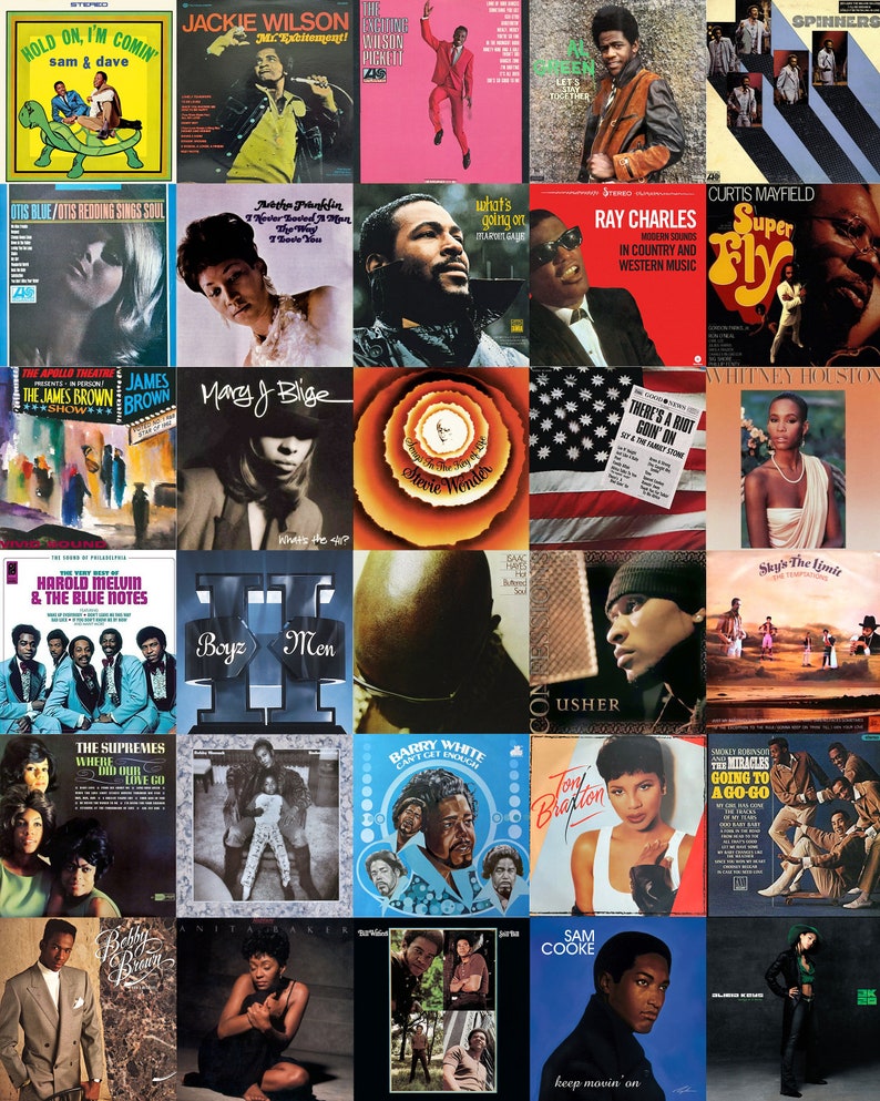 Soul and Rnb Vinyl Album Cover Poster, Music Wall Art Print, Instant ...