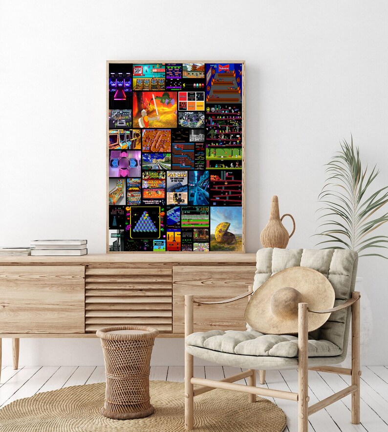 Vintage Arcade Retro Poster Retro Wall Art Print Instant - Etsy