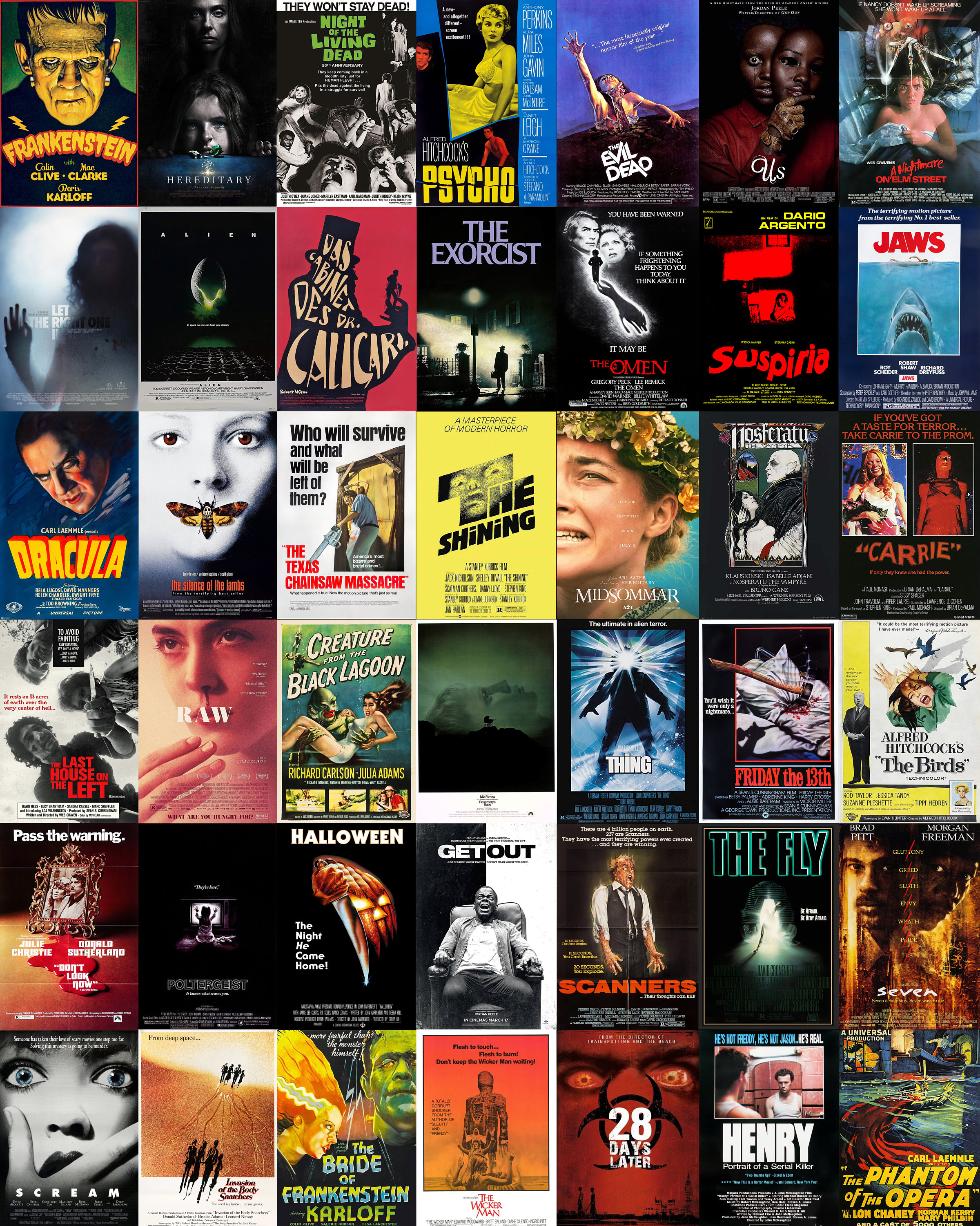 Horror Movie Posters, Music Wall Art Print, Instant Download, Indie ...