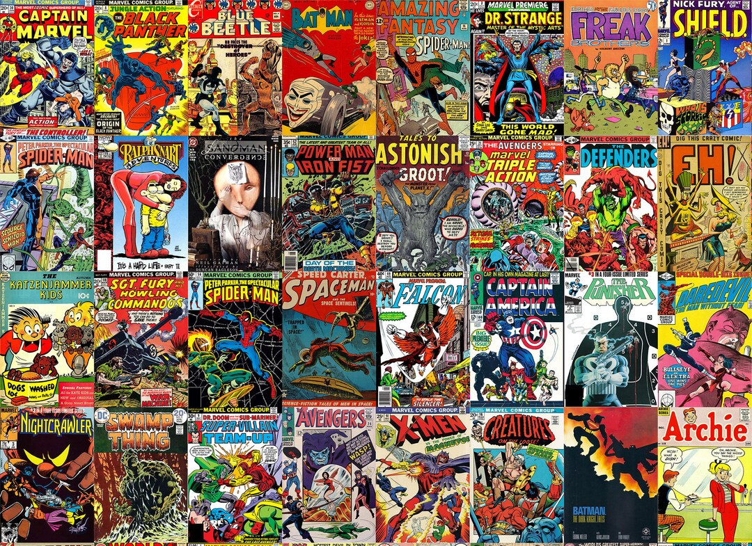 Comic Book Wall Art High Resolution Digital File Ready to - Etsy