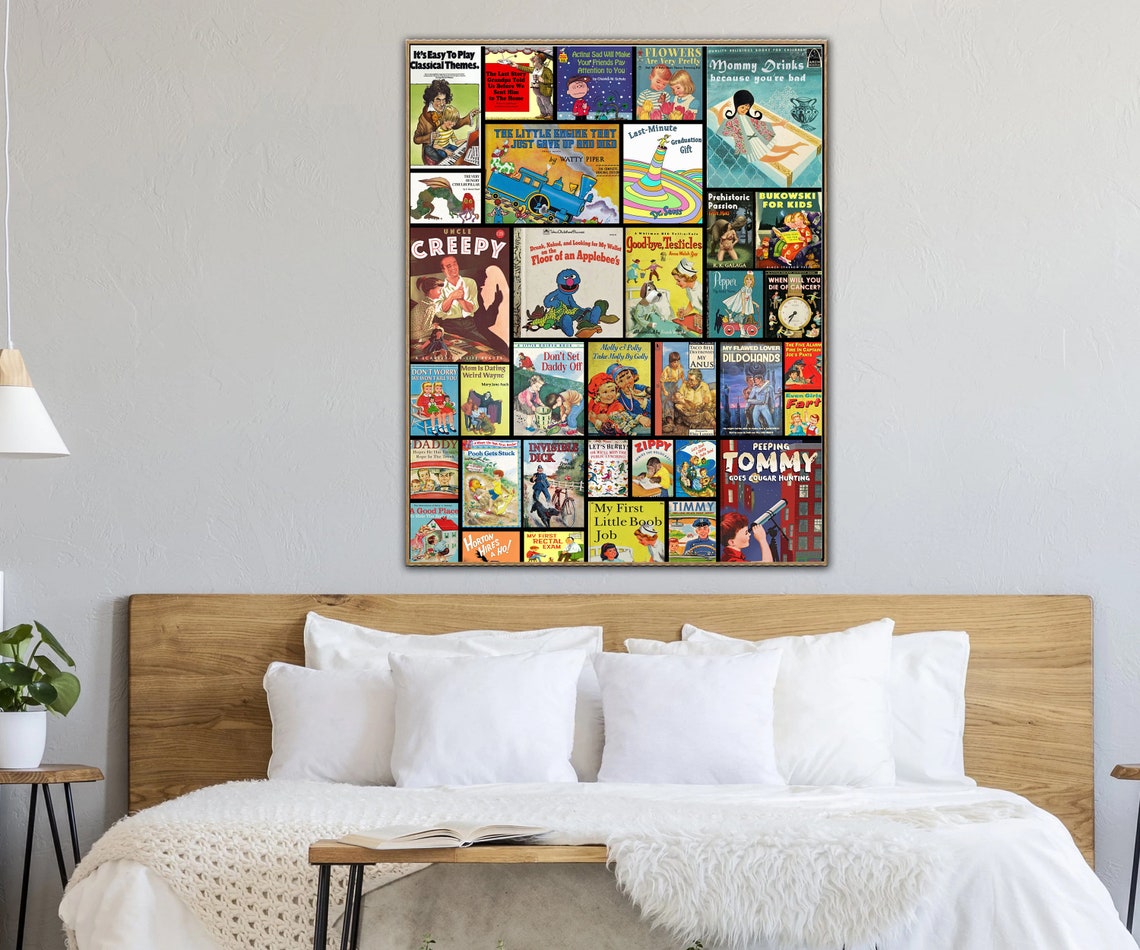 Bad Book Covers Poster, Retro Wall Art Print, Instant Download, Indie ...