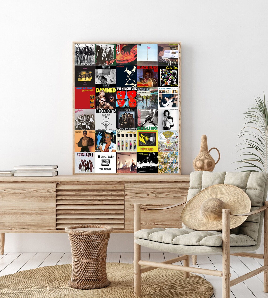 Punk Vinyl Album Cover Poster, Music Wall Art Print, Instant Download ...