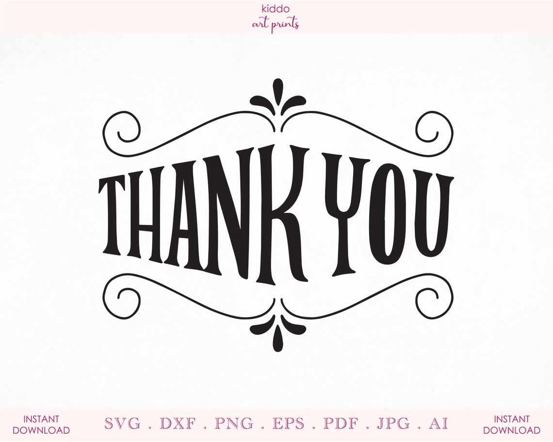 Thank You SVG, Gratitude SVG, Thank You Sign, Wedding Thank You SVG ...