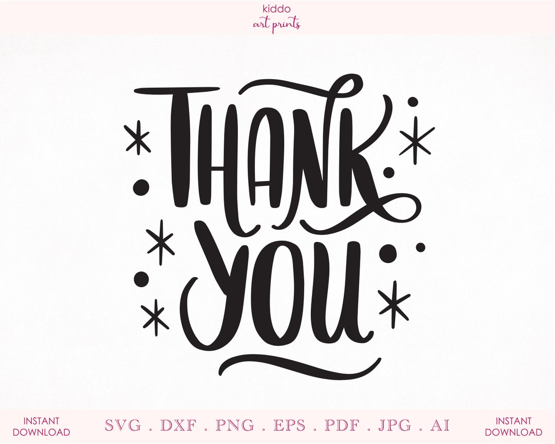 Thank You SVG, Gratitude Sign, Printable Card (digital Download) - Etsy