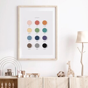 Rainbow Colors Poster, Printable Wall Art, Educational Print ...