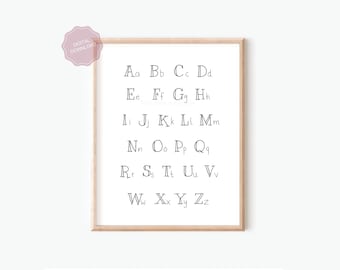 Printable Bold Black and White Alphabet Poster for Children - Perfect ...