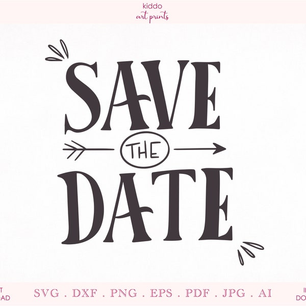 Save the Date Svg - Etsy