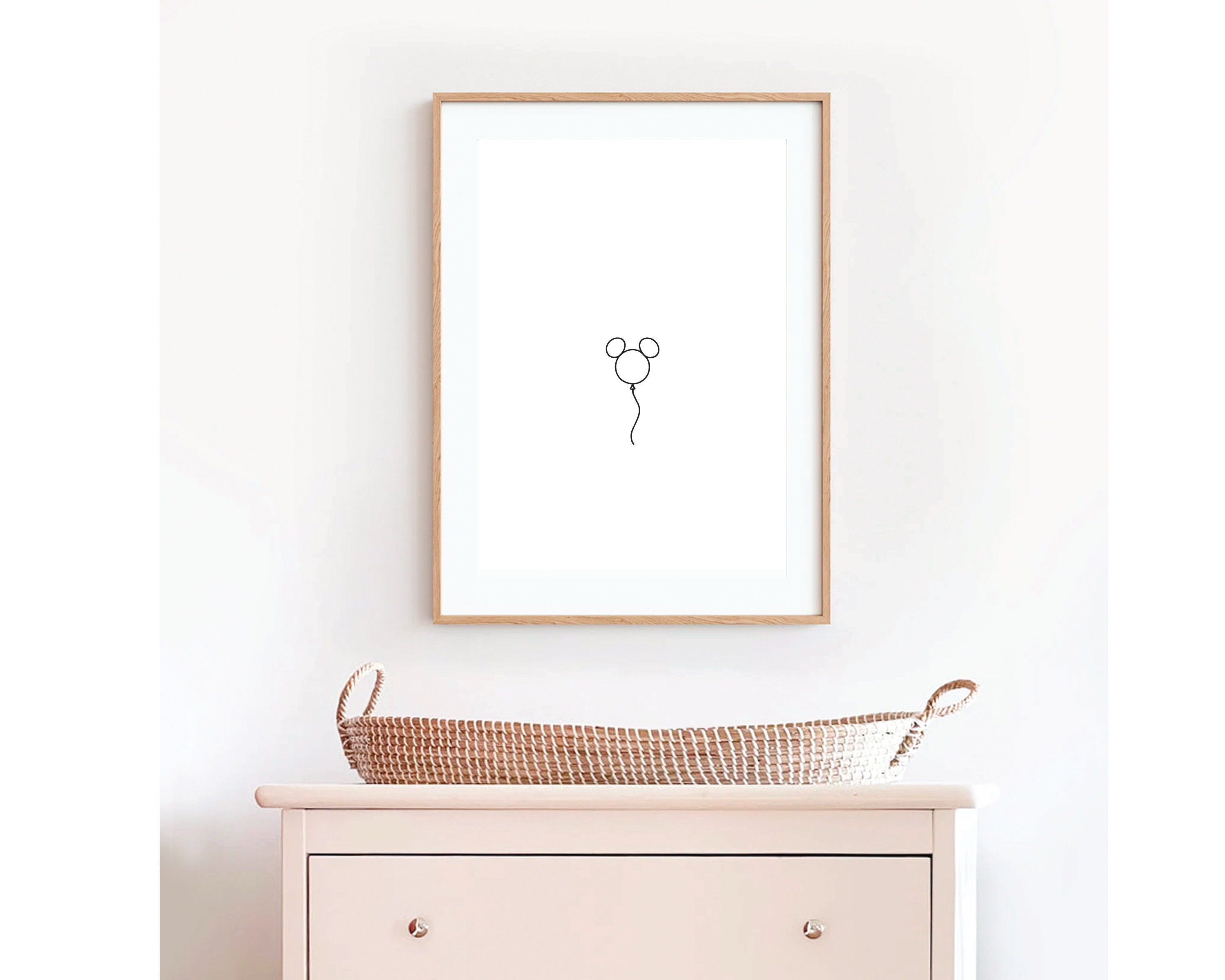 Mickey Mouse Doodle Prints, Black and White Mickey, Minimal Mickey ...