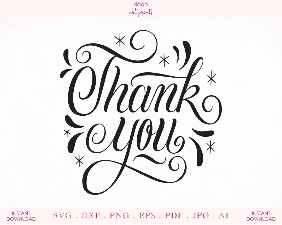 Thank You SVG, Gratitude SVG, Thank You Sign, Wedding Thank You SVG ...
