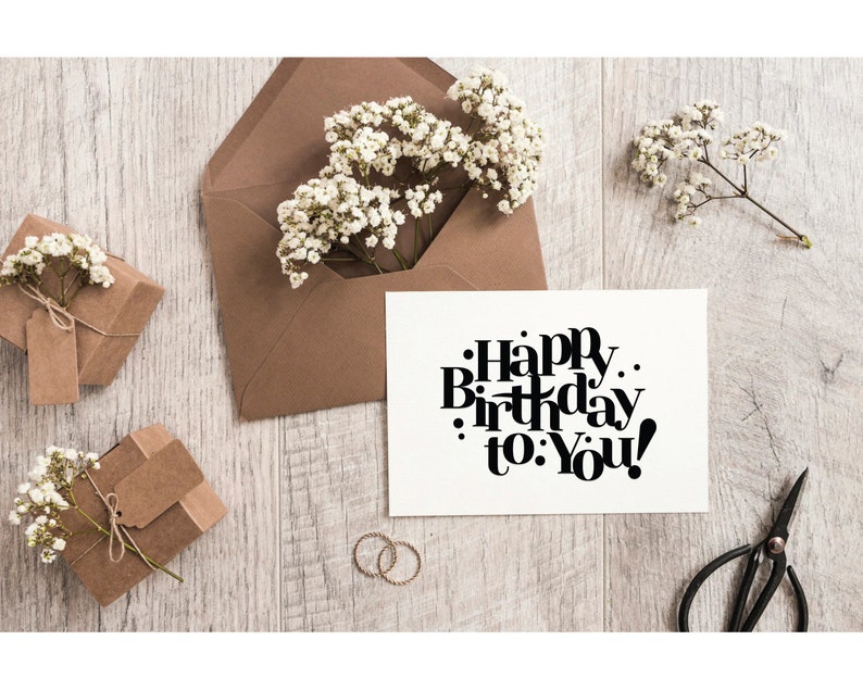 Happy Birthday SVG Party Sign Birthday Card Printable - Etsy