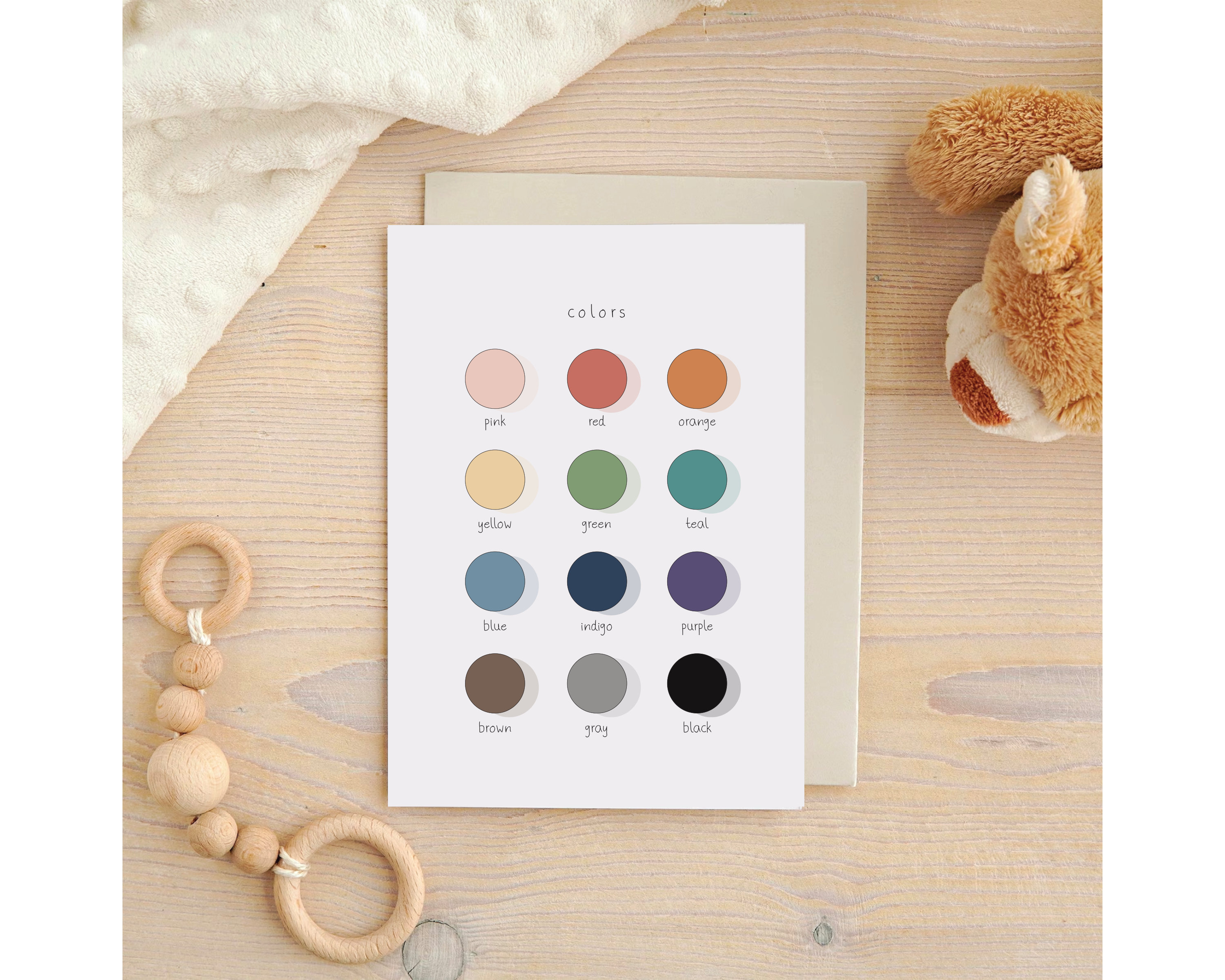 Rainbow Colors Poster, Printable Wall Art, Educational Print ...