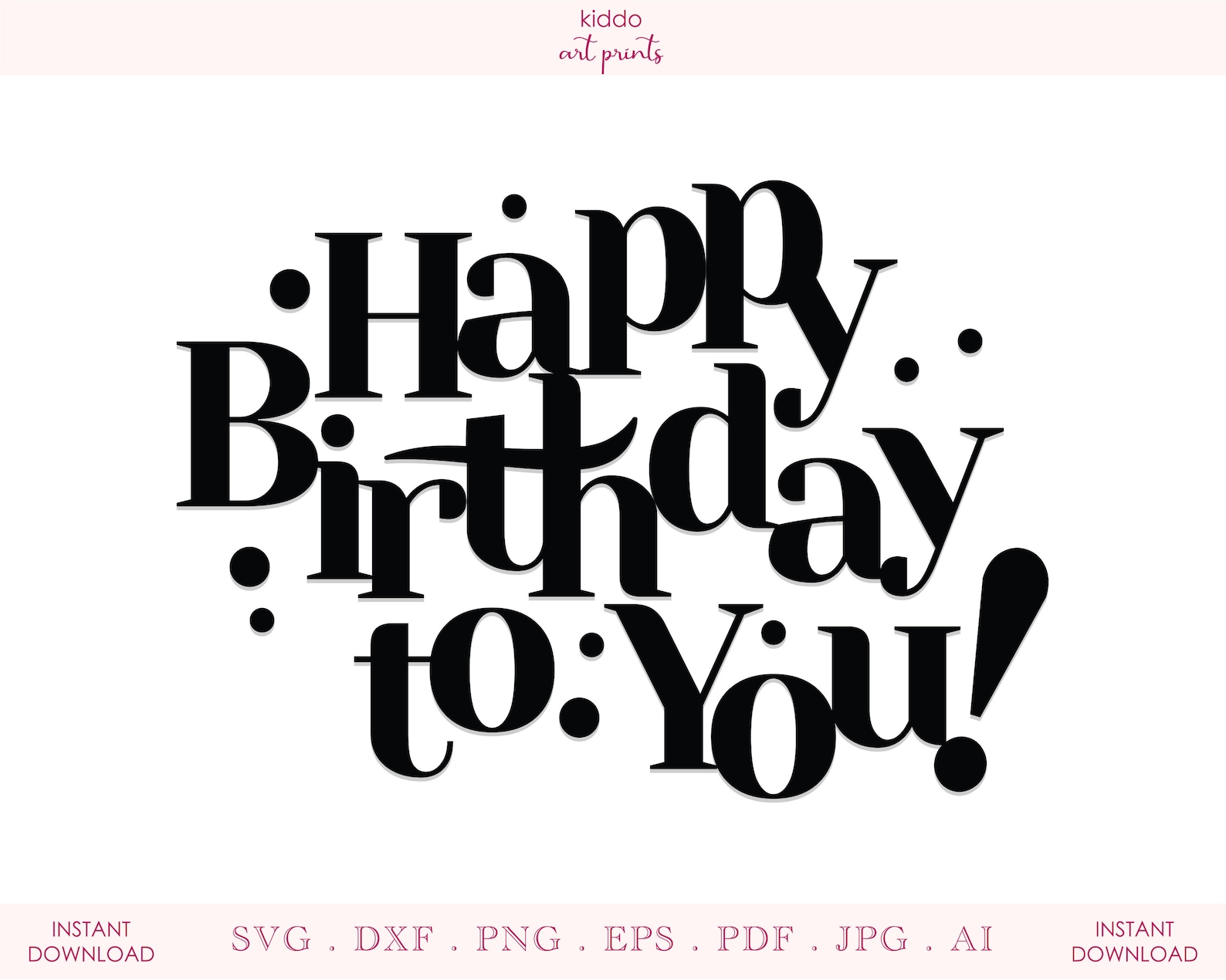 Happy Birthday SVG, Party Sign, Birthday Card, Printable, Cricut ...