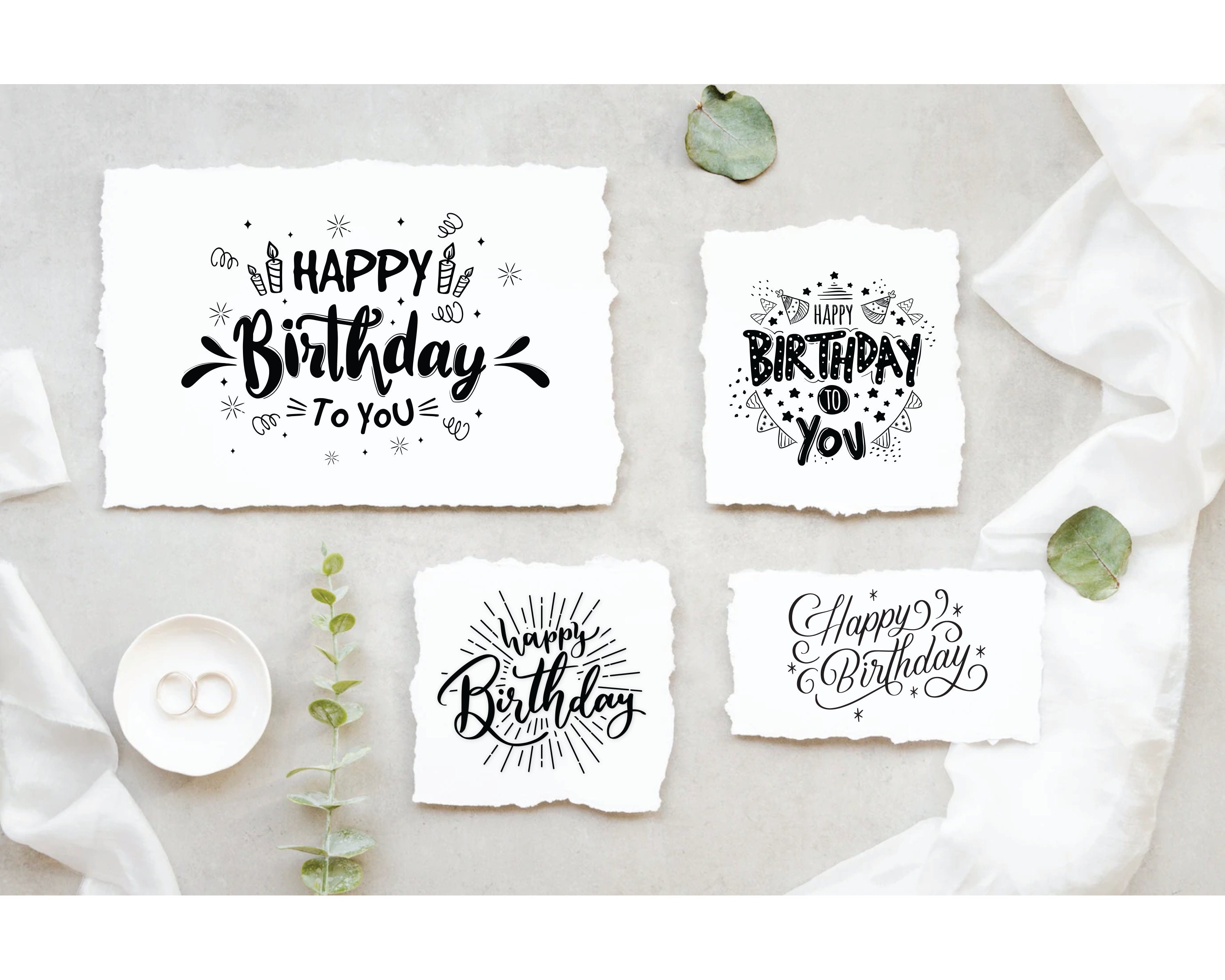 Happy Birthday SVG Bundle, Party Sign, Birthday Card, Printable, Cricut ...