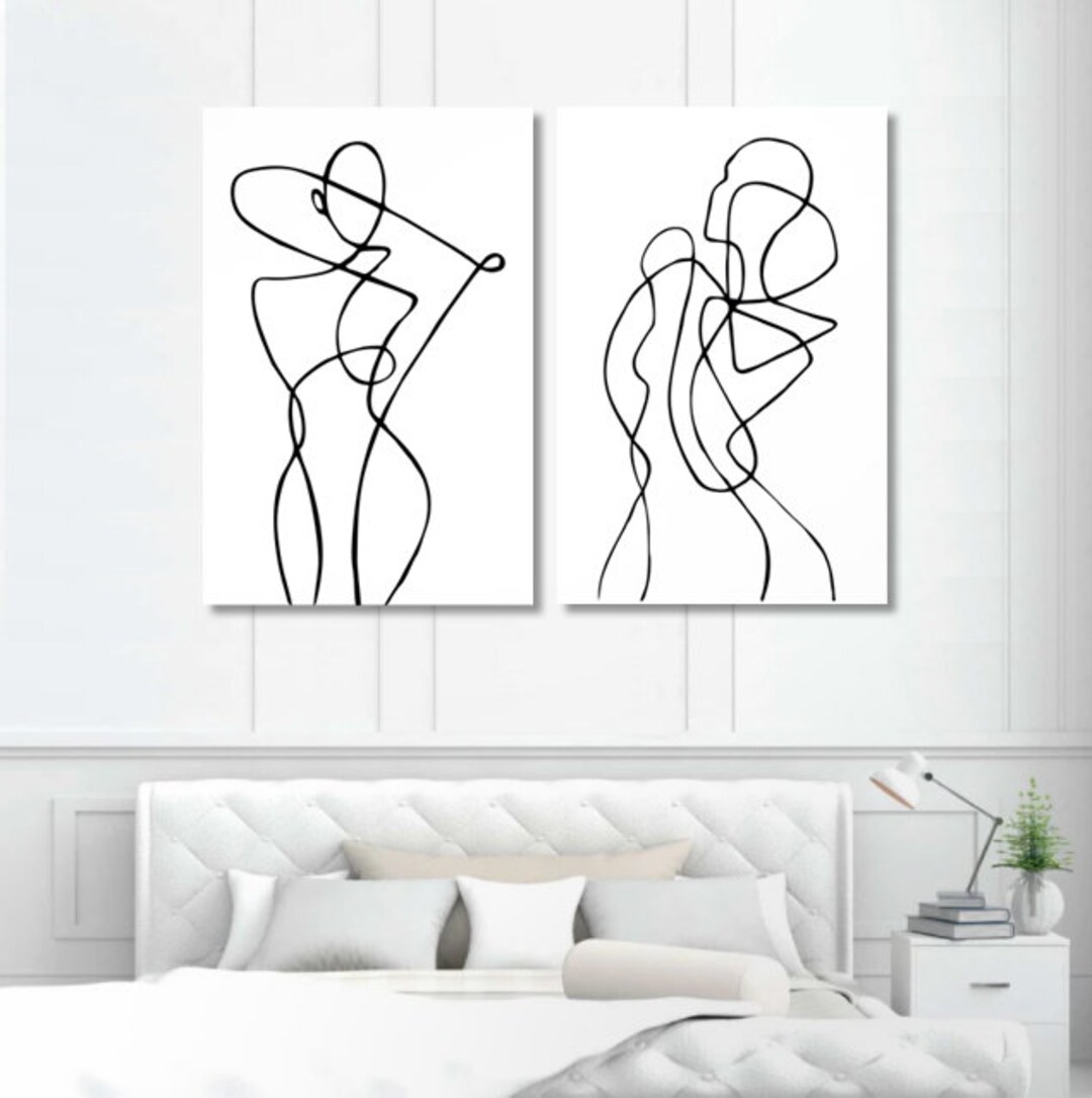 Abstract Line Art Prints, Line Drawing Woman, Line Art, Line Drawing ...