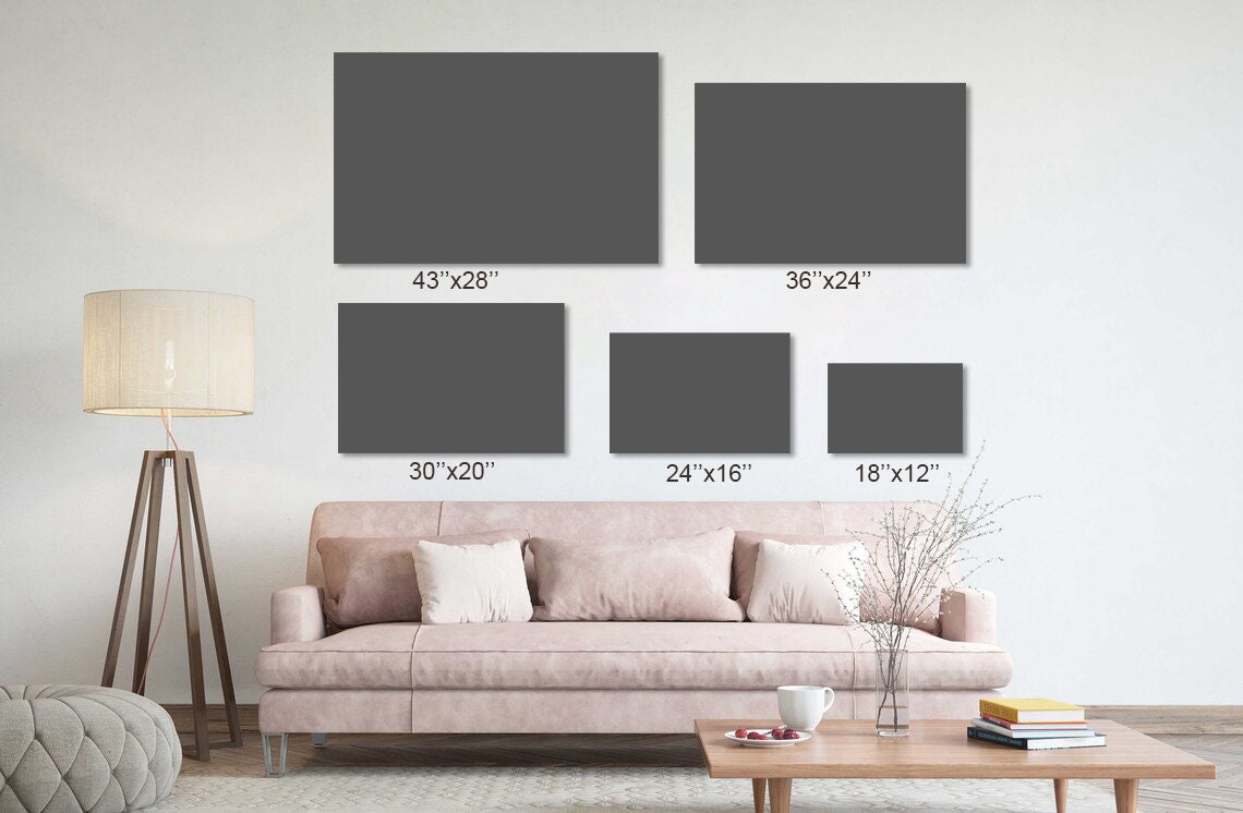 Starry Sky Canvas Wall Art Landscape Poster Nature Lake Art Large Wall ...