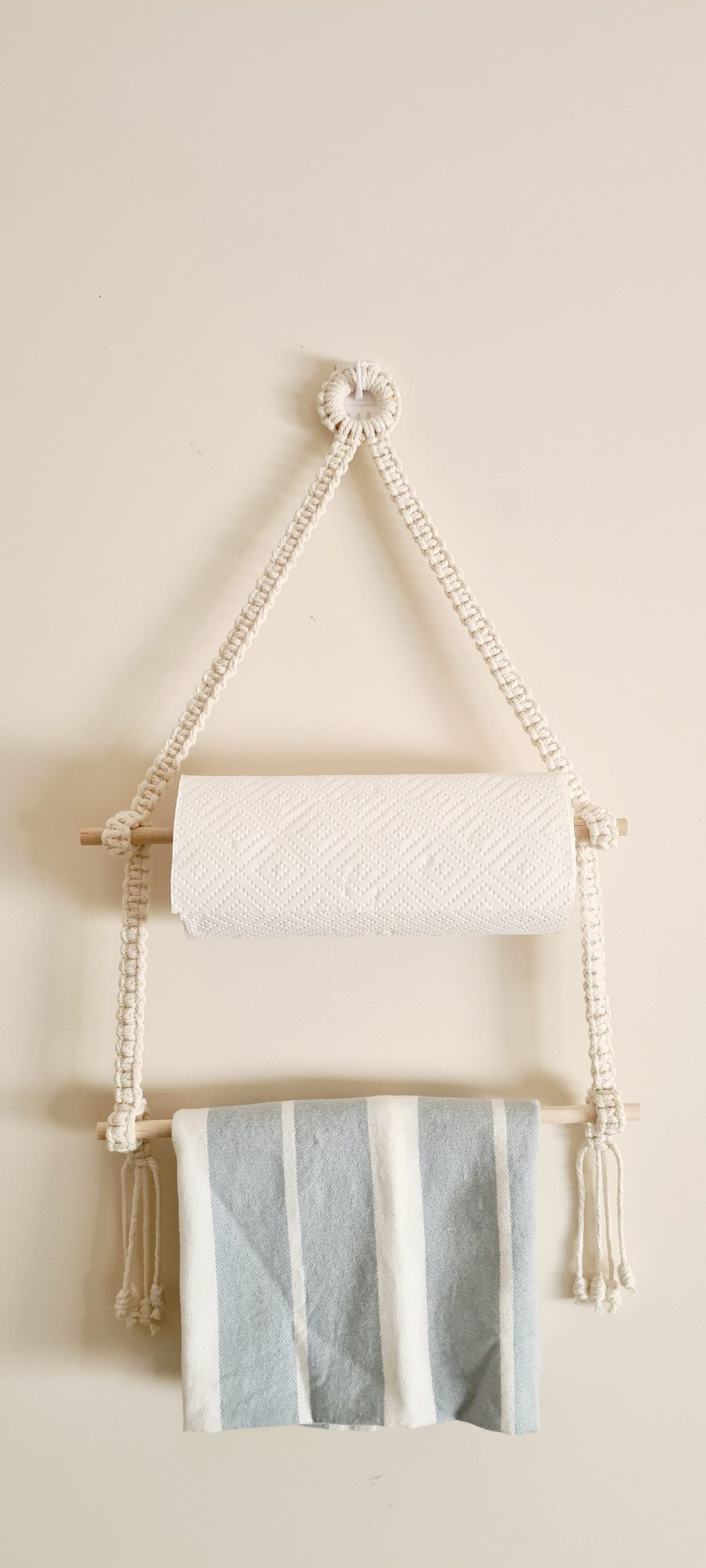 Macrame Paper Towel Holdercaravan Storagecaravan - Etsy Australia