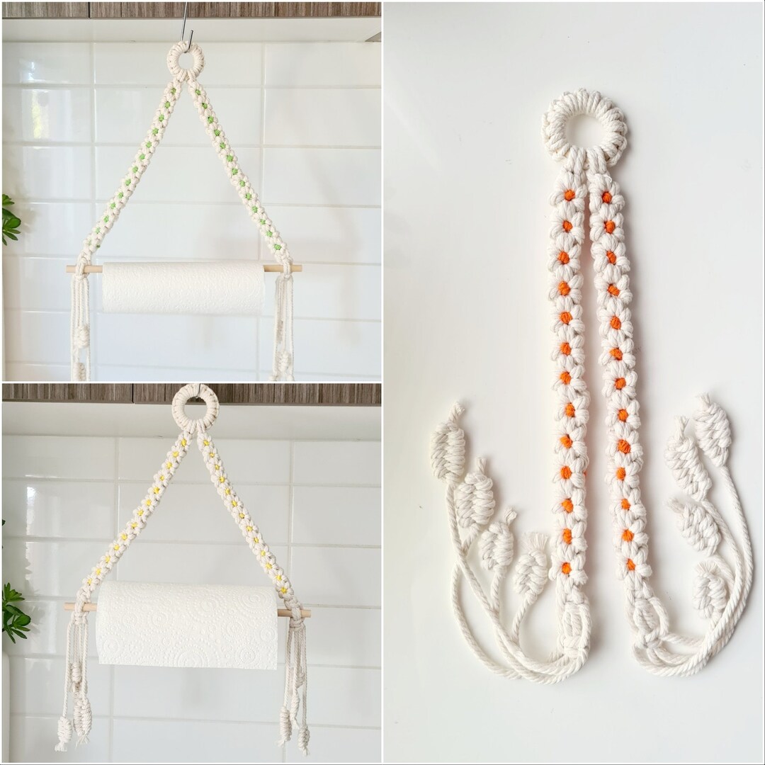 Macrame Paper Towel Holder,caravan Storage,caravan Decor,kitchen ...