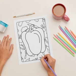 60 Fruits and Vegetables Coloring Pages | INSTANT DOWNLOAD | Color ...