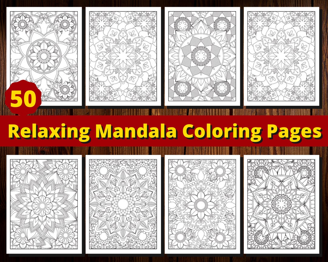 50 Relaxing Mandala Coloring Pages | Printable Mandala Coloring Sheets ...