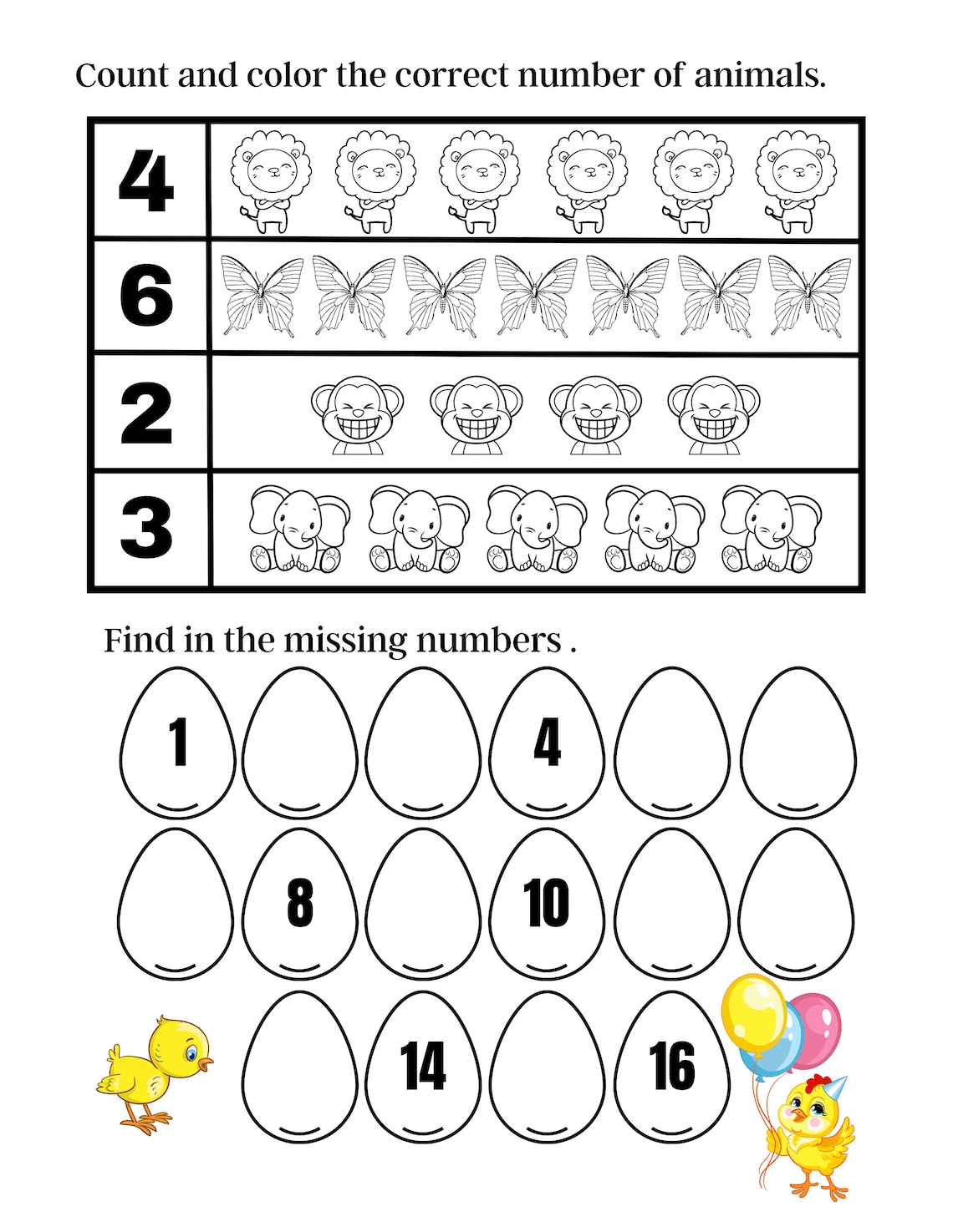 24 Kindergarten Math Worksheets Preschool-1st Grade Math Children ...