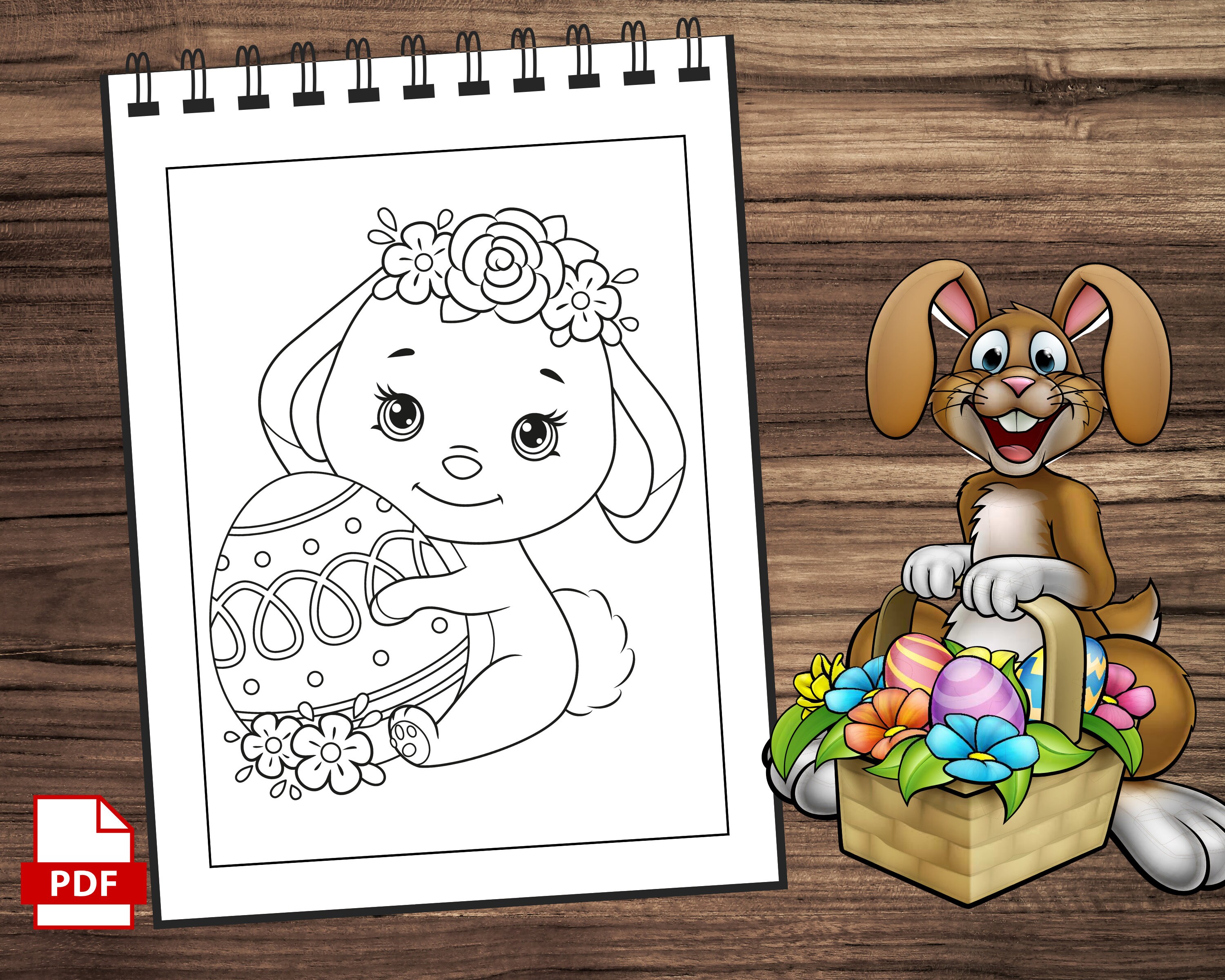 Easter Coloring Pages 20 PAGES Digital Download Easter Bunnies Easter ...