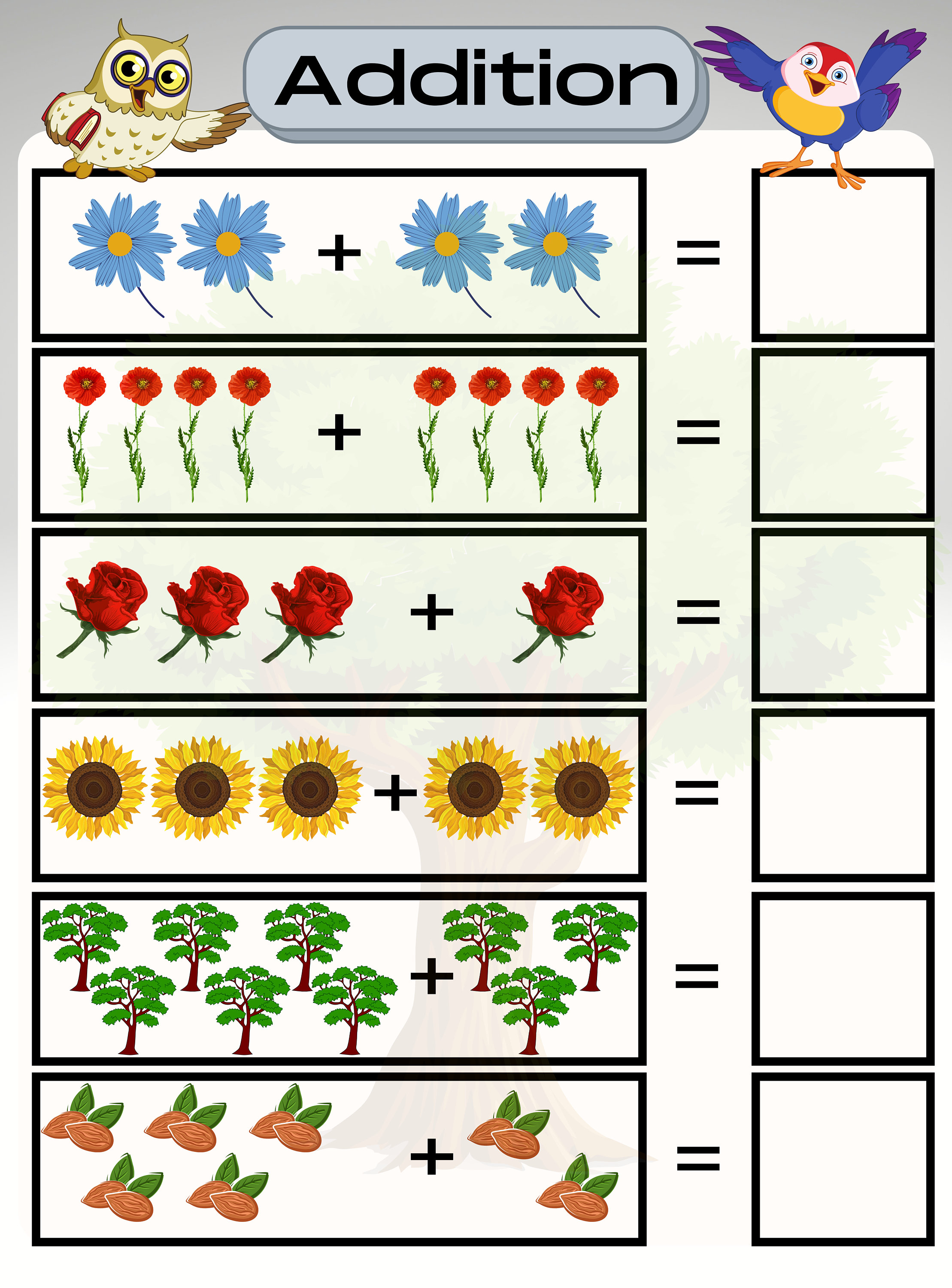 24 Kindergarten Math Worksheets | Preschool-1st Grade Math | Children ...
