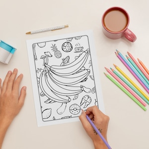 60 Fruits and Vegetables Coloring Pages | INSTANT DOWNLOAD | Color ...