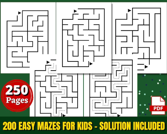 Very Easy Mazes For Kids