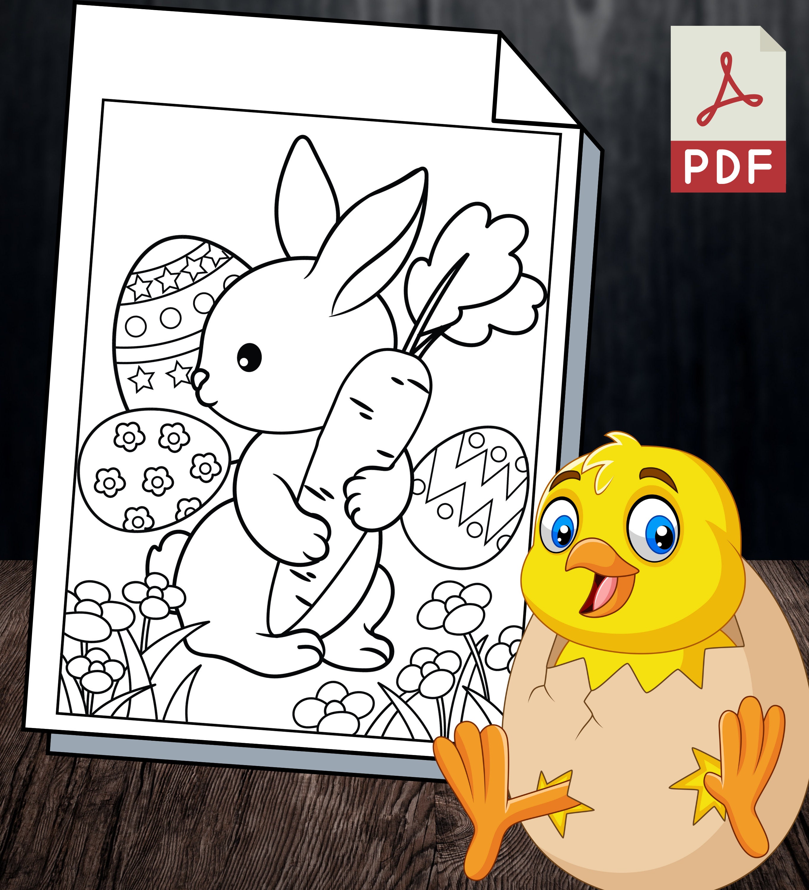 Easter Coloring Pages 20 PAGES Digital Download Easter - Etsy