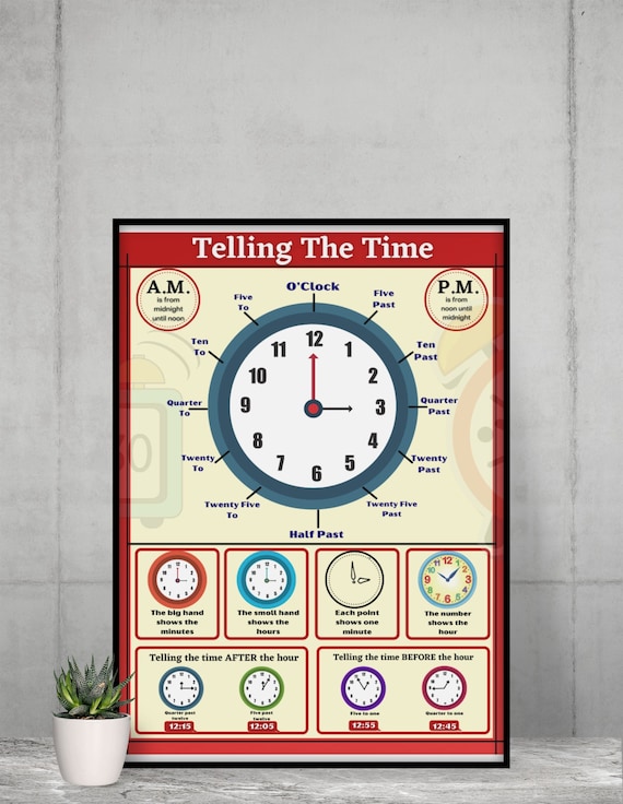 How to Tell the Time INSTANT DOWNLOAD Telling the Time | Etsy UK