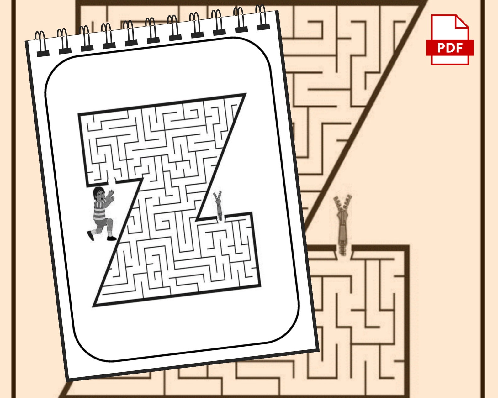 27 ALPHABET MAZES for KIDS | Printable Worksheets | Instant Download ...