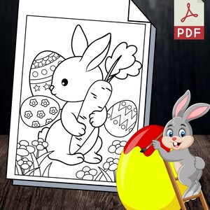 Easter Coloring Pages 20 PAGES Digital Download Easter Bunnies Easter ...