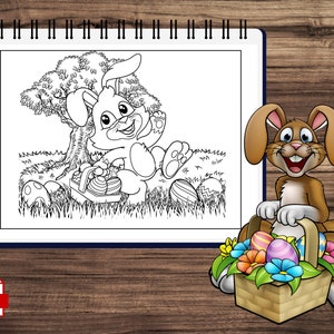 Easter Coloring Pages | 20 PAGES | Digital Download | Easter Bunnies ...