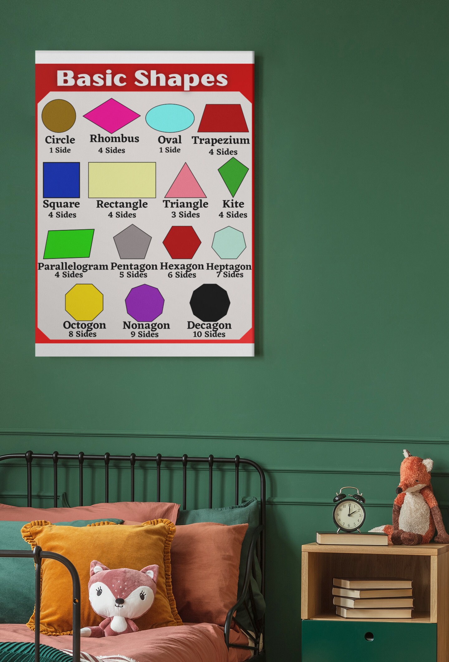 Shapes Poster | INSTANT DOWNLOAD | Educational Poster Printable Wall ...