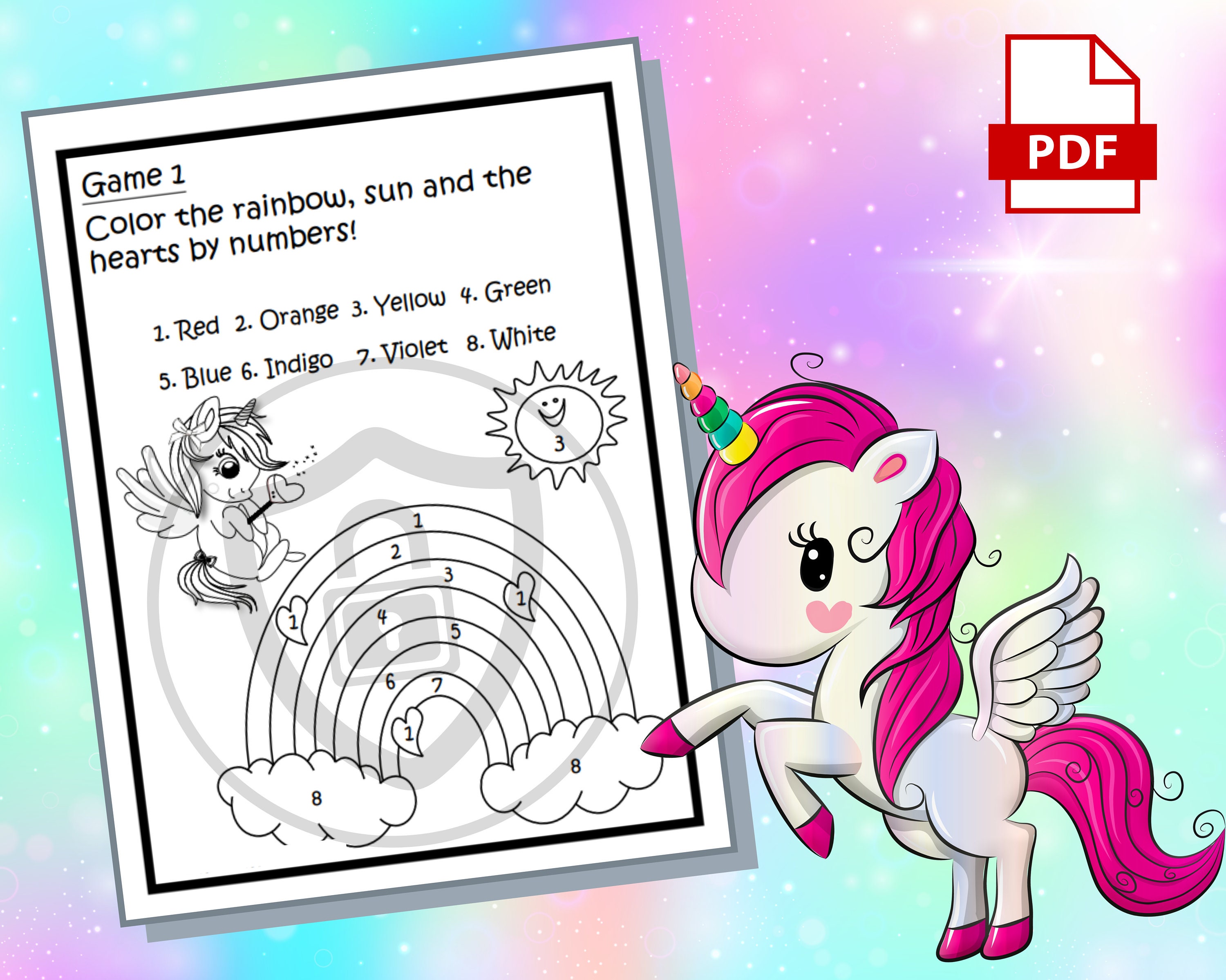Cute Unicorn Activity Pages | 30 Printable Coloring Sheets for Girls ...