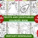 60 Fruits and Vegetables Coloring Pages INSTANT DOWNLOAD Color Fruit ...