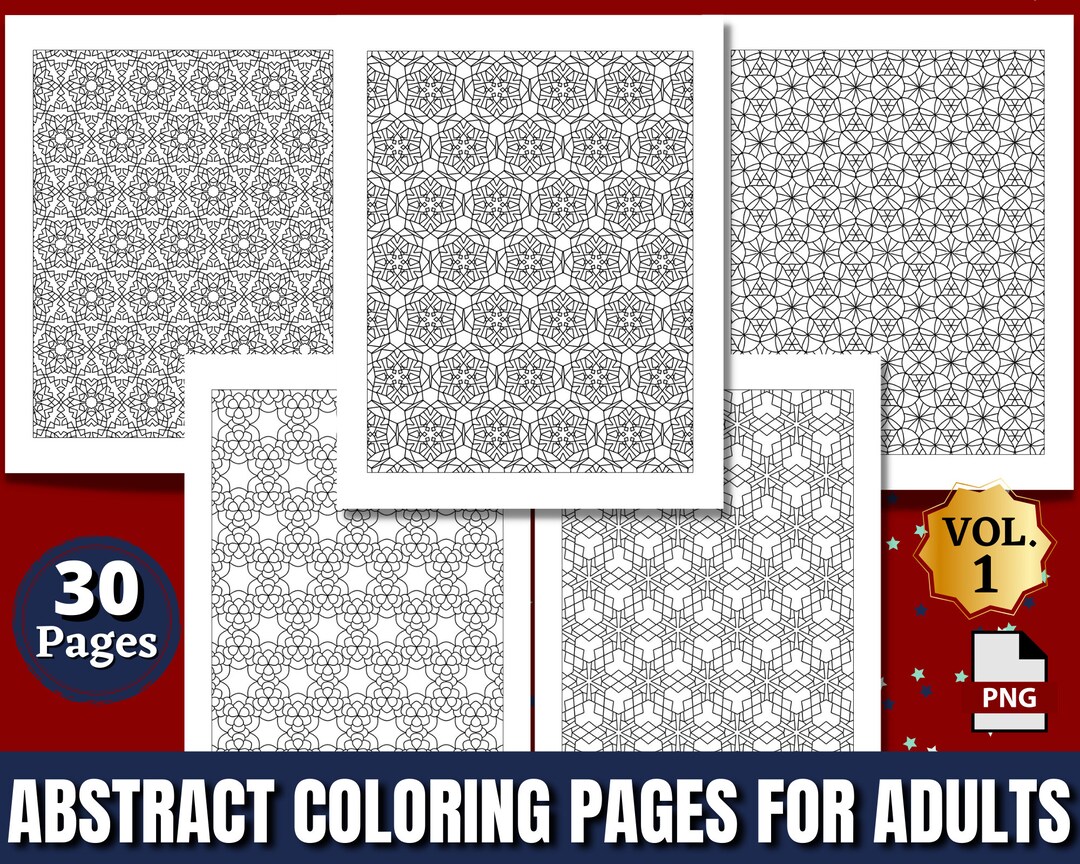 30 Abstract Patterns Coloring Pages | Amazing Adult Coloring Pages for ...