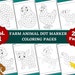 20 Farm Animal Dot Marker Coloring Pages INSTANT DOWNLOAD - Etsy