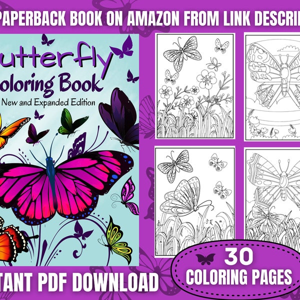 Butterfly Coloring Book for Kids - Etsy