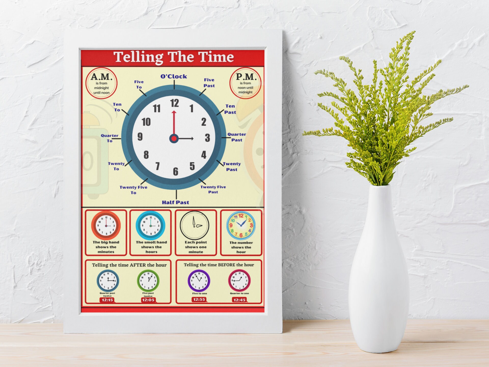 How to Tell the Time | INSTANT DOWNLOAD | Telling the Time ...